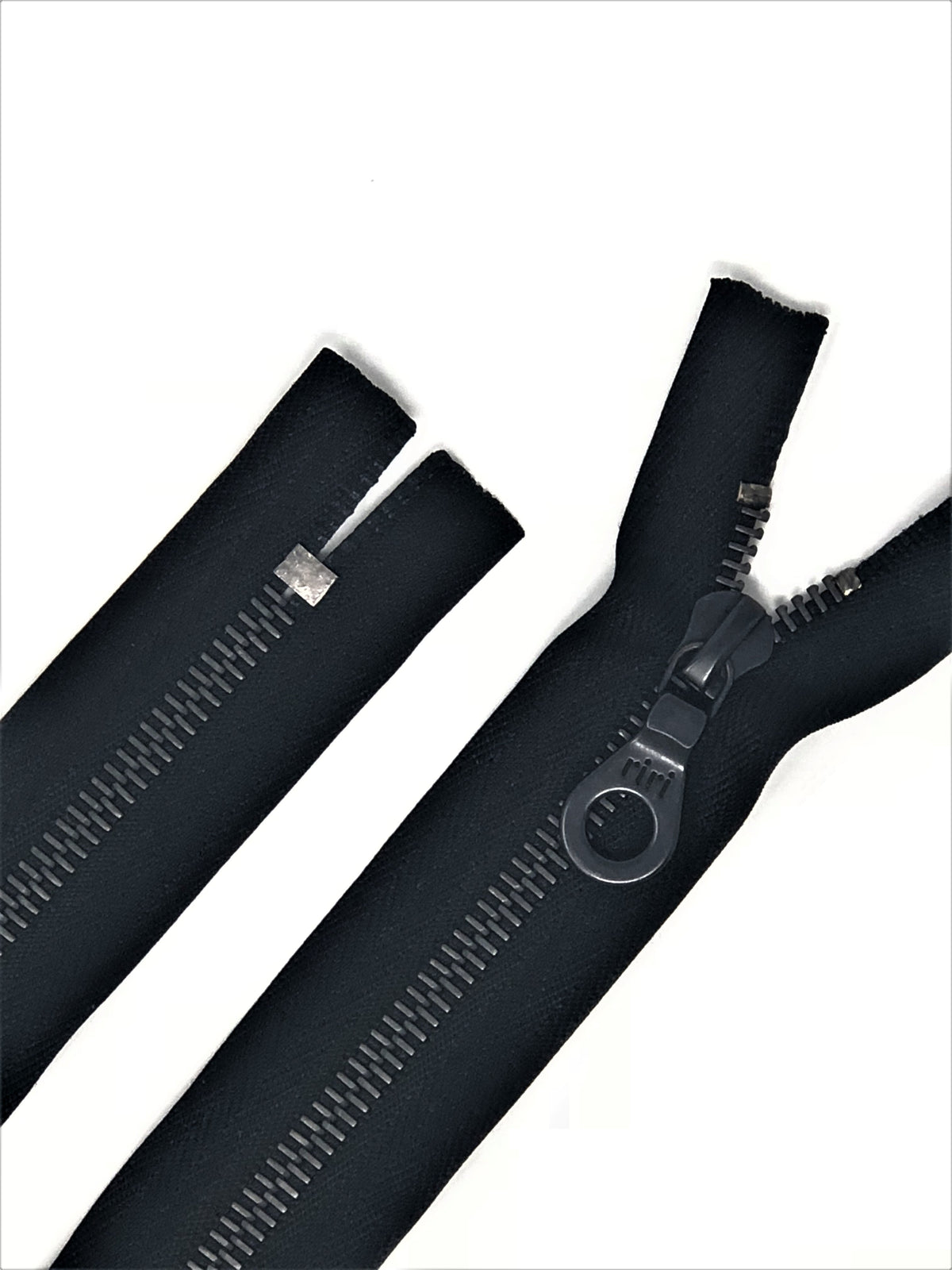 Black Riri Zipper 6MM Gun Metal Teeth, Closed Bottom - Choose Length ...